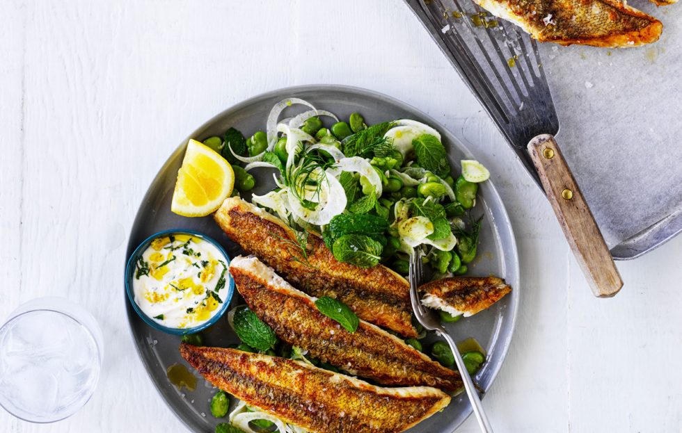 Dawson's Oyster Supplies | Pan Fried Flathead with Broad Bean and ...